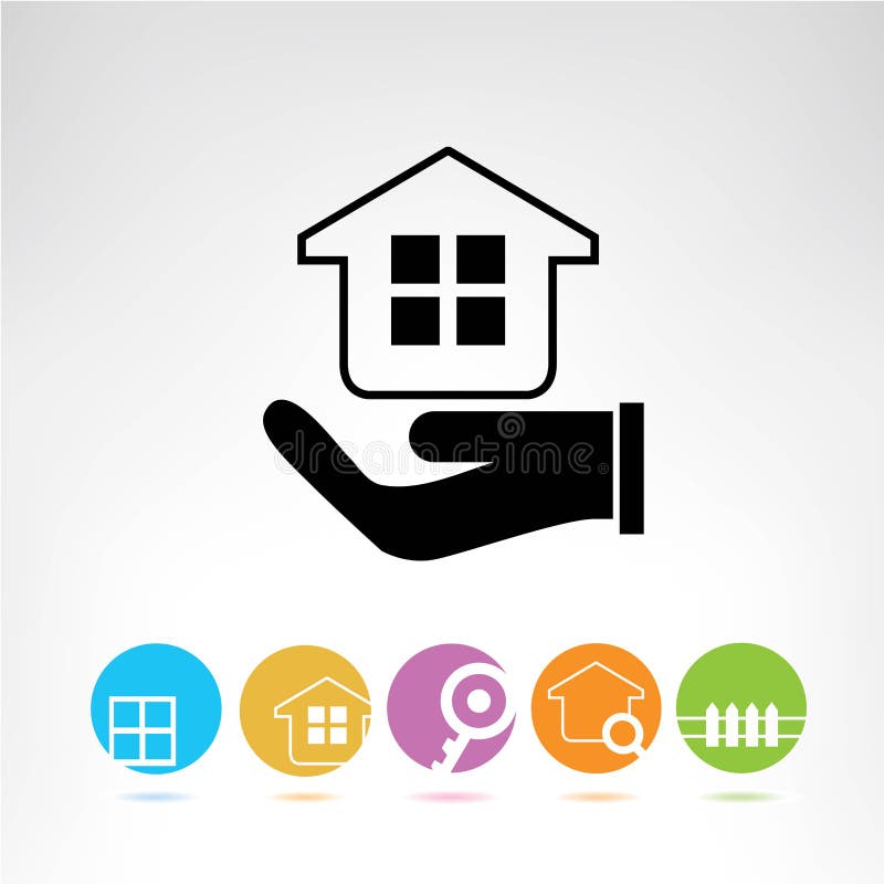 Real Estate Management Icons Stock Illustration - Illustration of agent ...