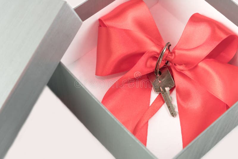 Real Estate Concept Gift in a Present Box Stock Photo - Image of ...