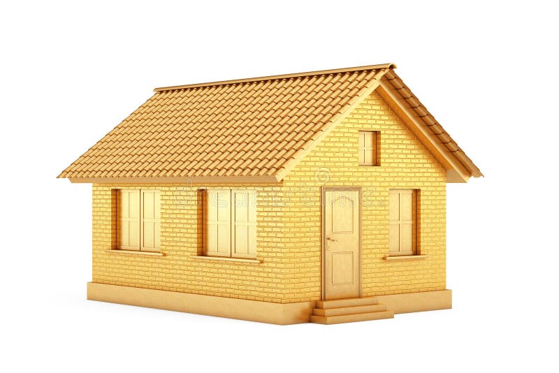 Golden D House Logo Design stock vector. Illustration of real - 176539915