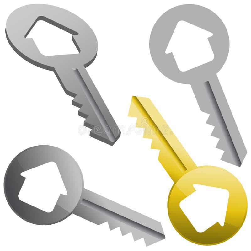Real Estate Concept with House Keys Stock Vector - Illustration of ...