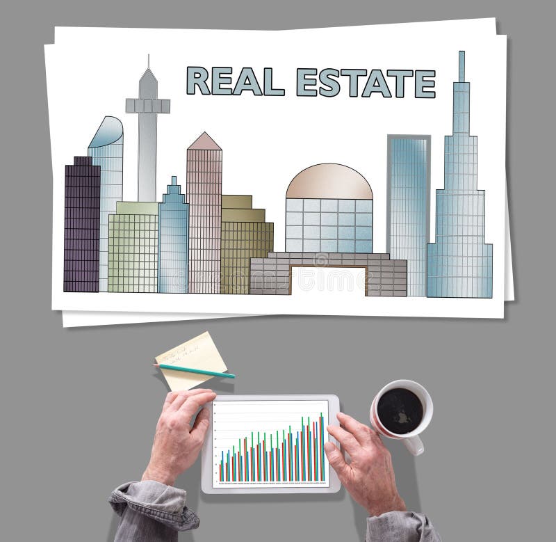 Real Estate Concept Placed on a Desk Stock Image - Image of real ...