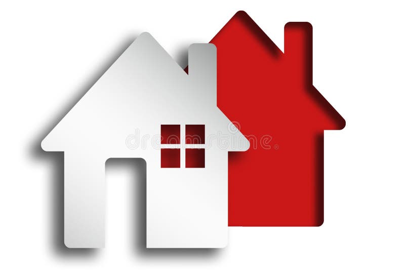 Real Estate Concept with White House Isolated Stock Illustration ...