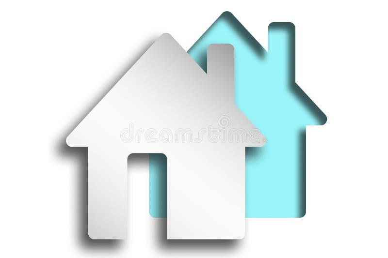 Real Estate Concept with White House Isolated Stock Illustration ...