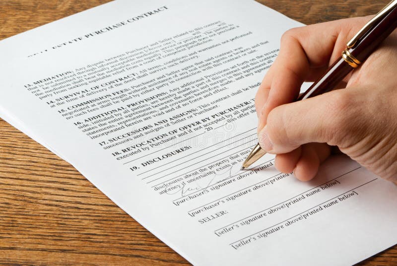Real Estate Contract Signing Stock Photo - Image of home, desk: 27792172