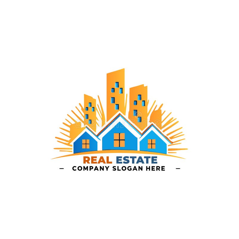 Real Estate Design Element, Building Construction Logo Design, Real ...