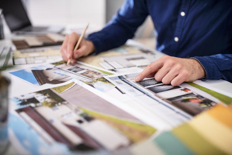 Real Estate Designer Working on Computer Stock Photo - Image of ...