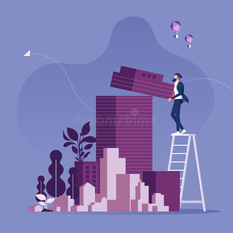 Real Estate Developer Entrepreneur Concept-Business Concept Vector ...