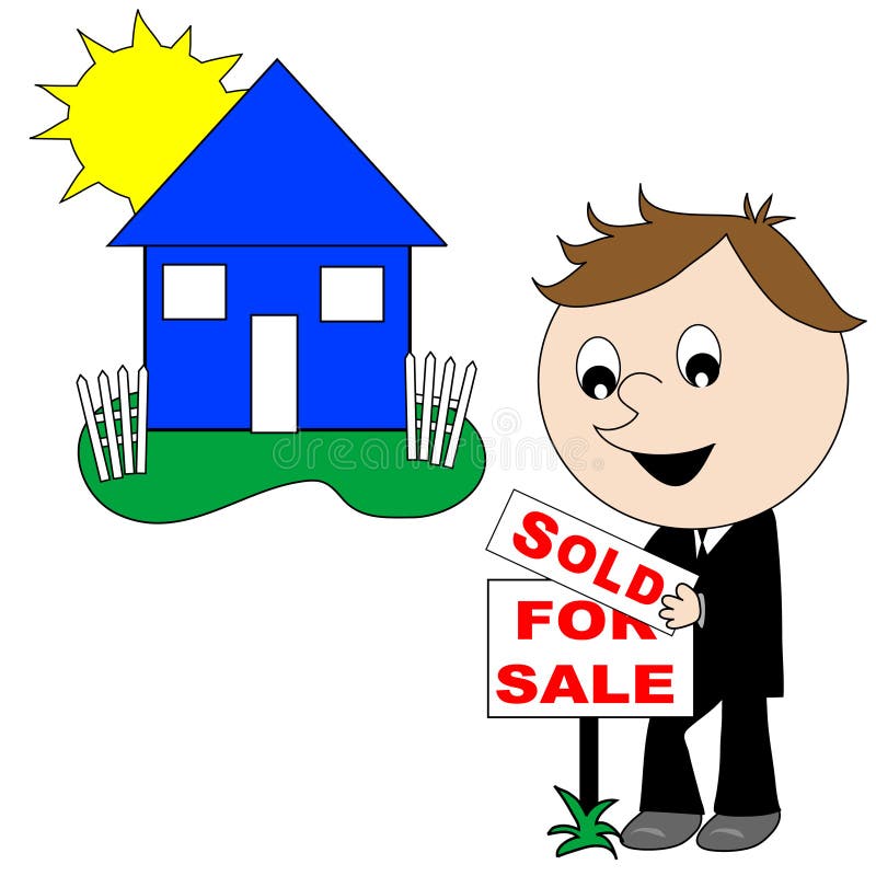 Real Estate Clip Art House 3 Stock Illustration - Illustration of color ...