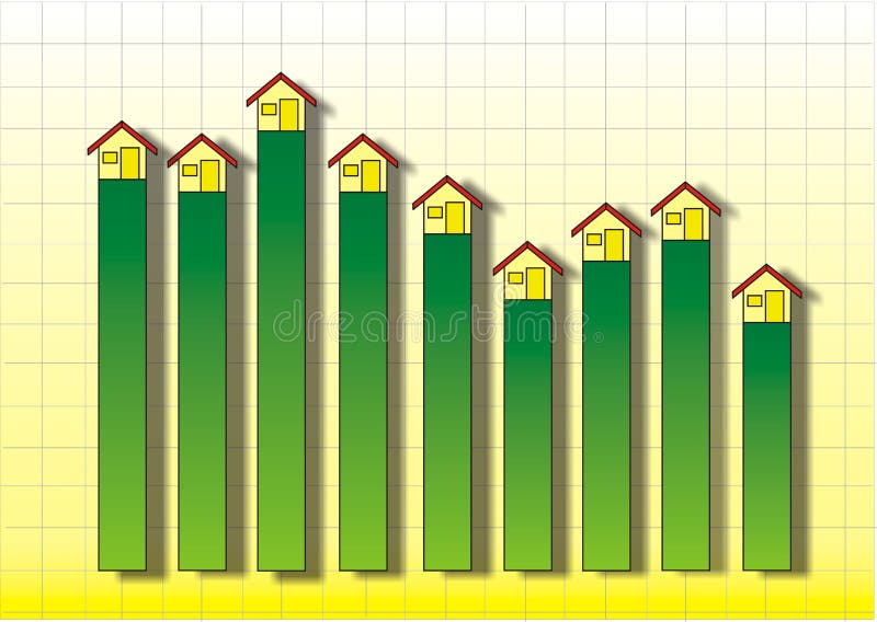 Real Estate Growth Yellow stock illustration. Illustration of ...