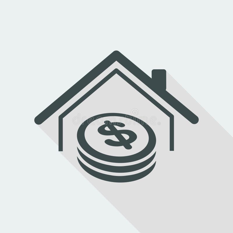 Real Estate - Home Cost - Vector Web Icon Stock Vector - Illustration ...