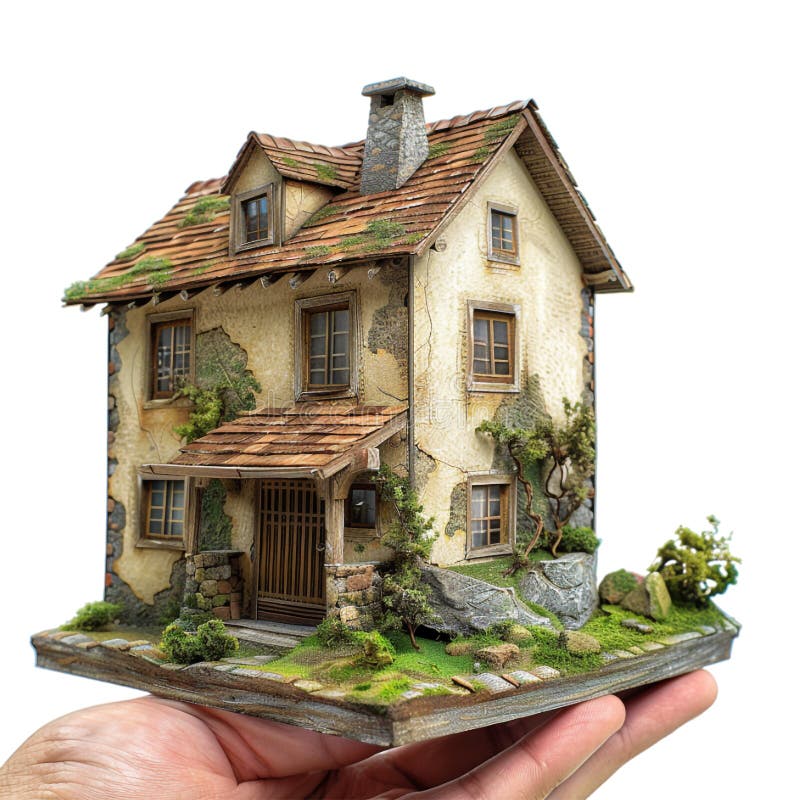 Real Estate House in Hand on Transparent Background - Ai Generated ...