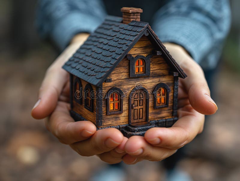 Real Estate, House Model and Keys, Hands with House and Key, Real ...