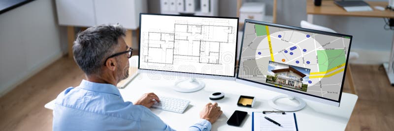 Real Estate House Property Search Online Stock Photo - Image of ...