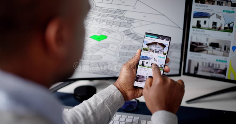 Real Estate House Property Search Online Stock Photo - Image of ...