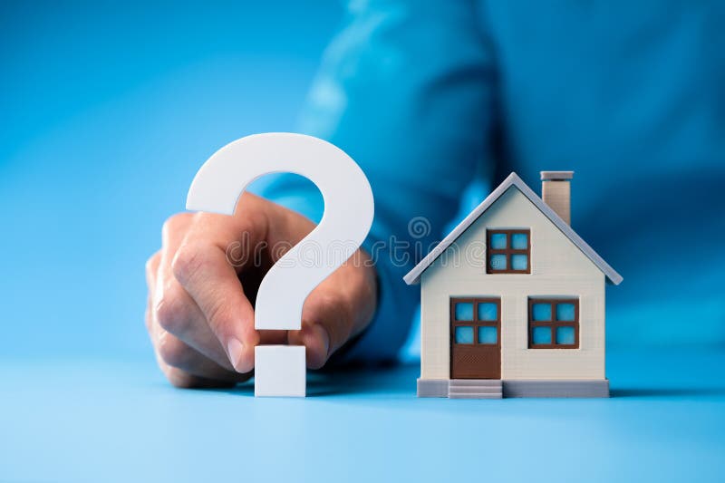 Real Estate House Question Mark Stock Image - Image of house, asking ...