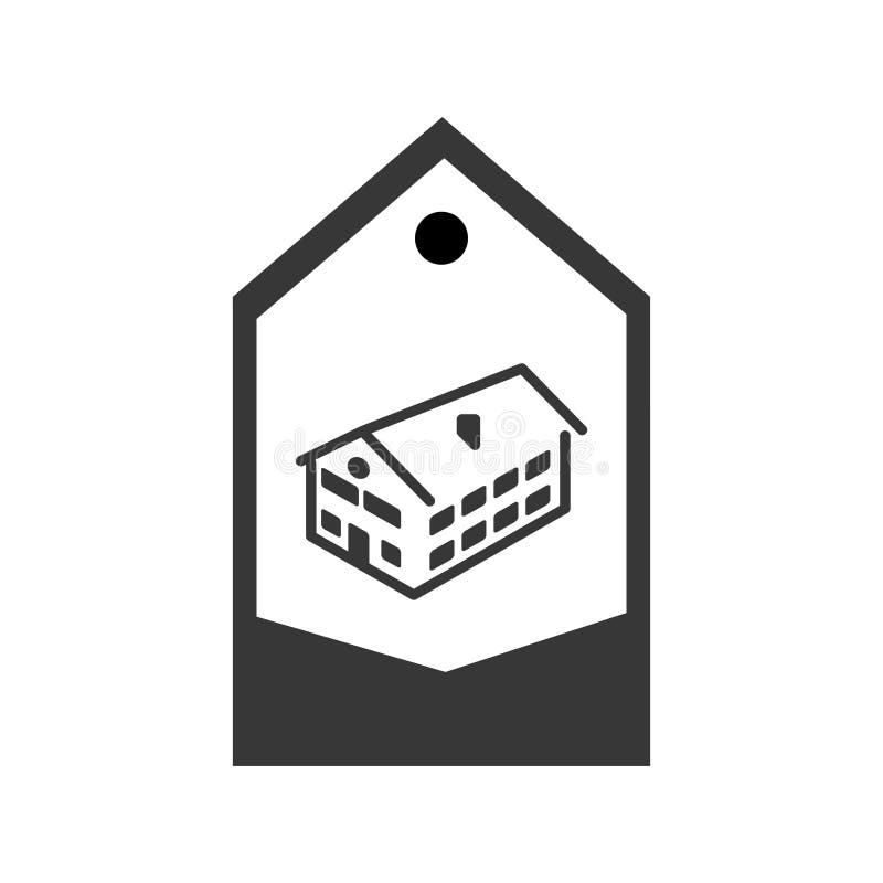 Real estate house in tag stock vector. Illustration of estate - 81936791