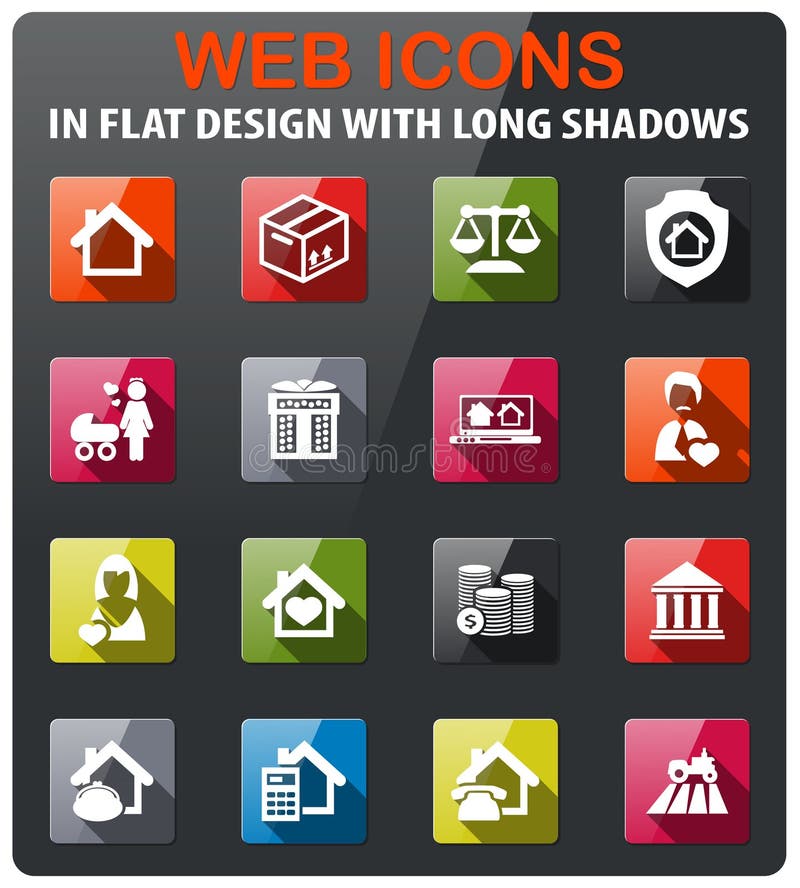 Real estate icon set stock illustration. Illustration of real - 88442711