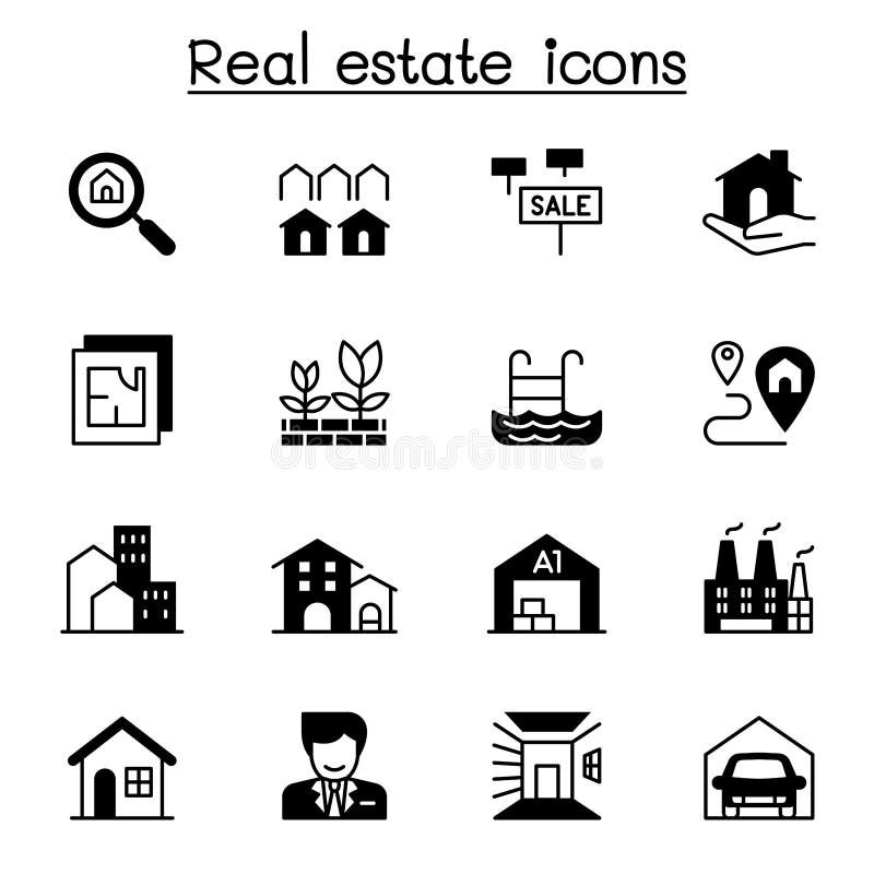 Real Estate Icon Set Vector Illustration Graphic Design Stock Vector ...