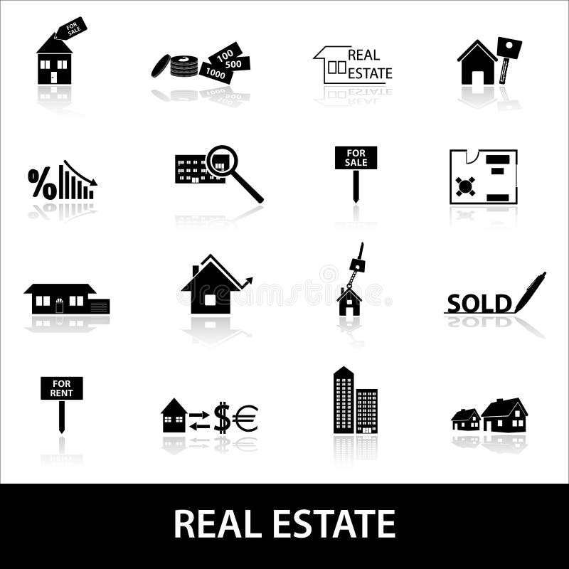 Real estate icons eps10 stock vector. Illustration of vector - 39241890
