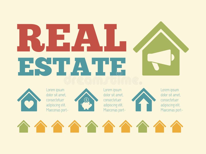 Real Estate Infographic Element Stock Vector - Illustration of template ...