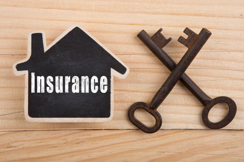 Real Estate Insurance Concept Little House Model Stock Photo - Image of ...