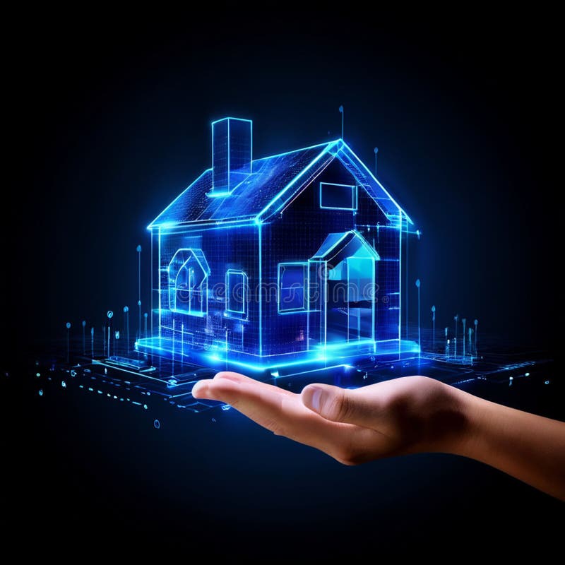 Man Touch Virtual House Icon for Analyzing Mortgage Loan Home and ... Man Touch Virtual House Icon for Analyzing Mortgage Loan Home and ...