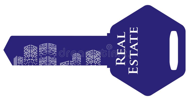 Real estate key stock illustration. Illustration of estate - 92522974