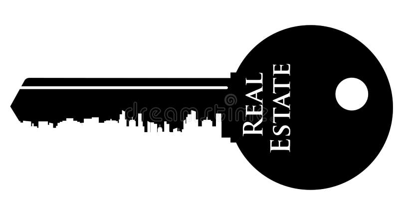 Real estate key stock illustration. Illustration of exterior - 92523011
