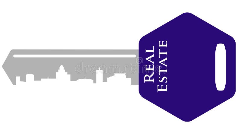 Real estate key stock illustration. Illustration of modern - 92523058
