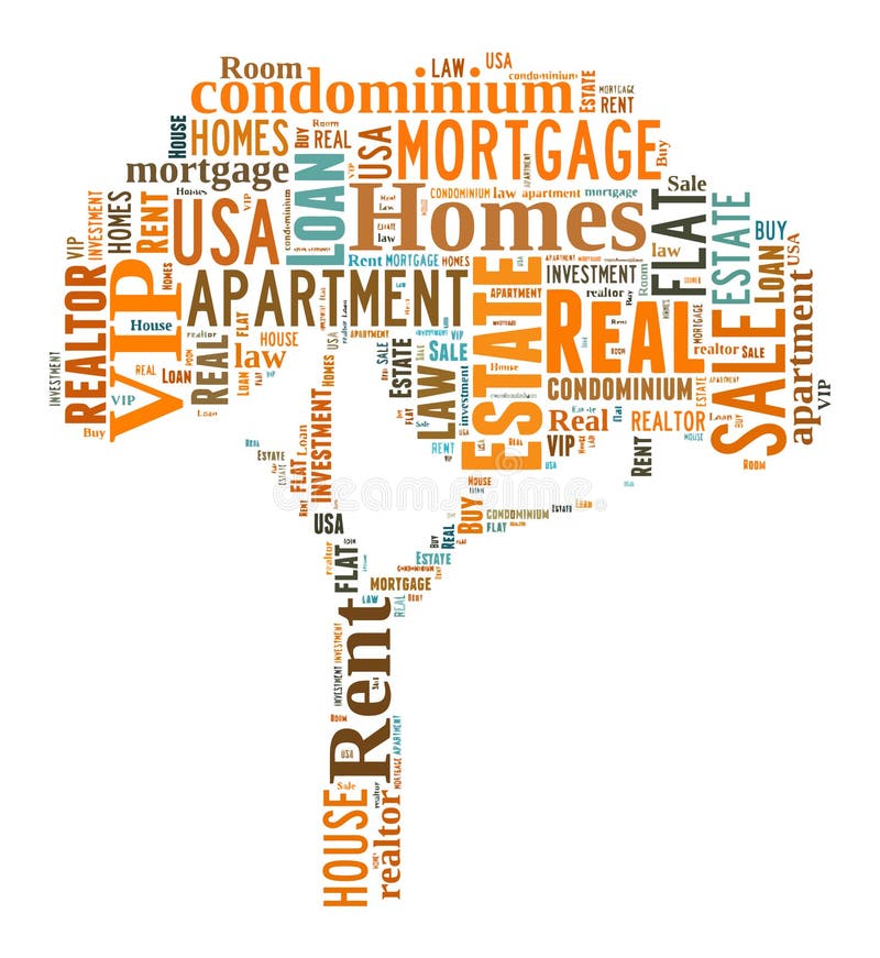 Real Estate Keywords Tag Cloud - Vector Illustration Stock Vector ...