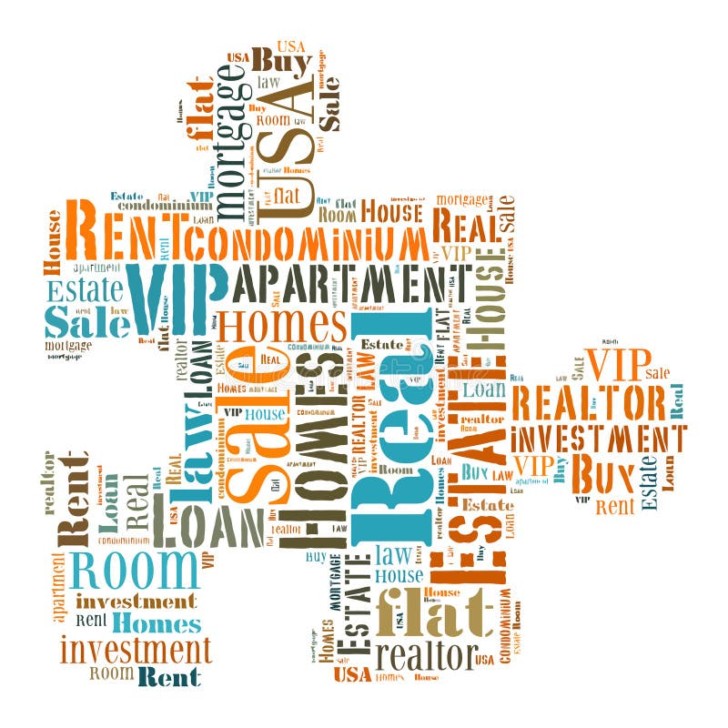Real Estate Keywords Tag Cloud - Vector Illustration Stock Vector ...