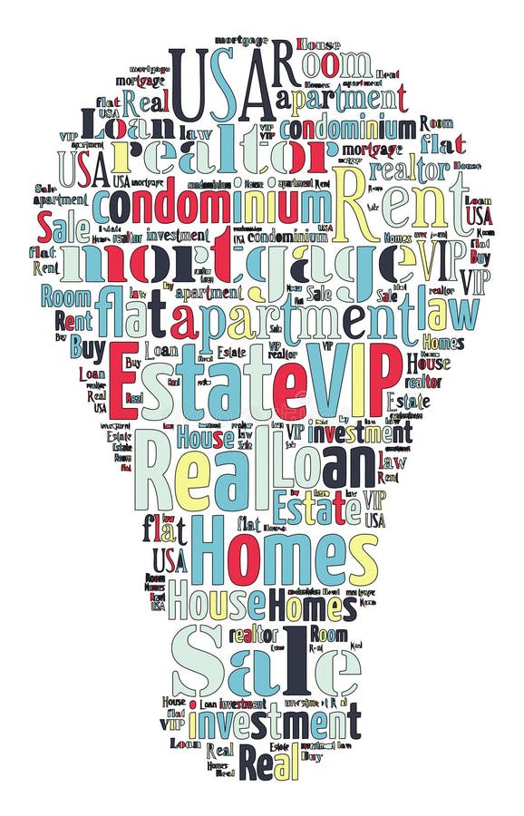 Real Estate Keywords Tag Cloud - Vector Illustration Stock Vector ...