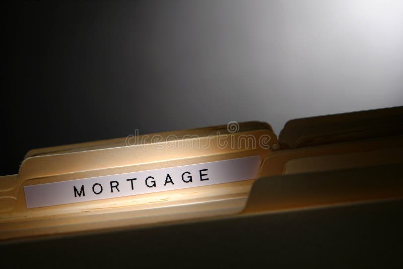Real Estate Loan Mortgage Title on File Folder Tab Stock Photo - Image ...