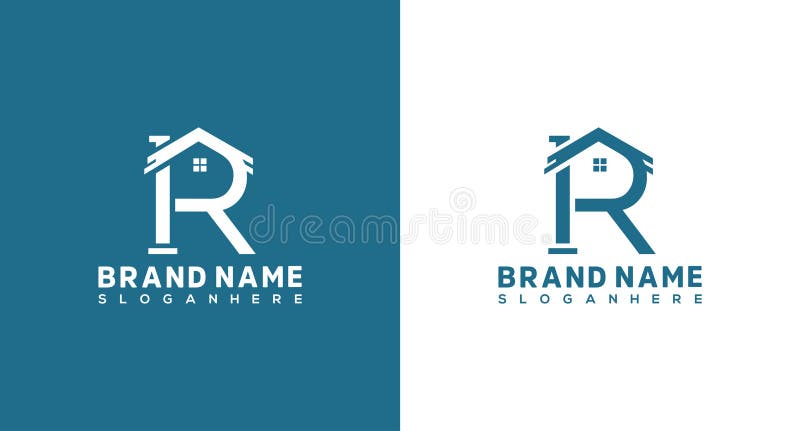 Real Estate Logo Design Template. Home and Letter R Logo Design Stock ...