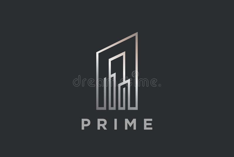 Real Estate Logo Design Vector Linear Building Dev Stock Vector ...