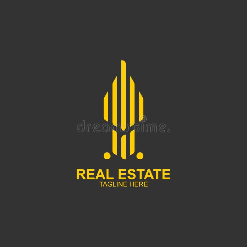 Real Estate Logo Icon with Creative Vector Illustration Stock Vector ...