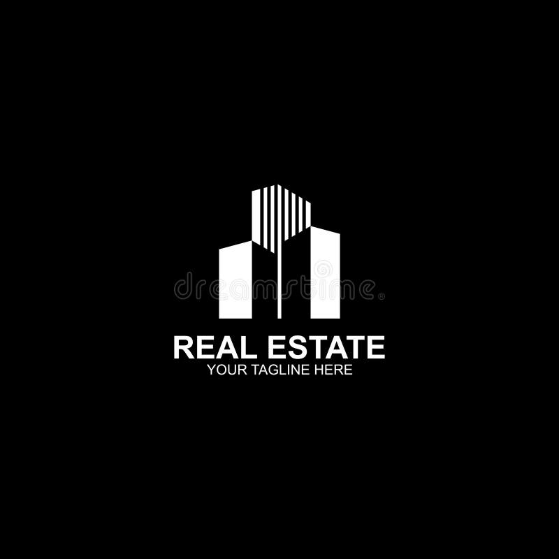 Real Estate Logo Icon with Creative Vector Illustration Stock Vector ...