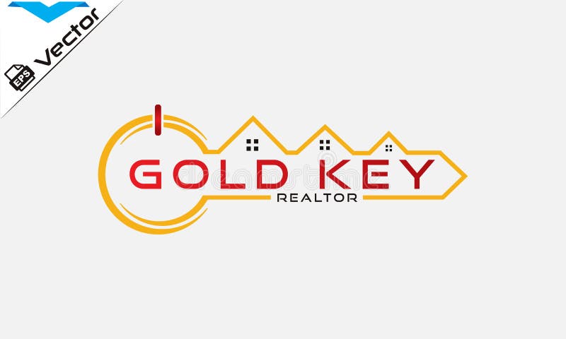 Real Estate Logo Key ðŸ— Property Logo Template Stock Illustration ...