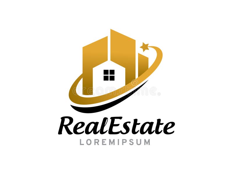 Real Estate Logo Symbol or Icon Template Stock Vector - Illustration of ...