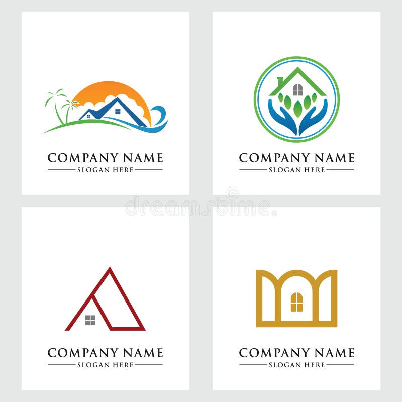 Real Estate Logo Template stock vector. Illustration of branding ...