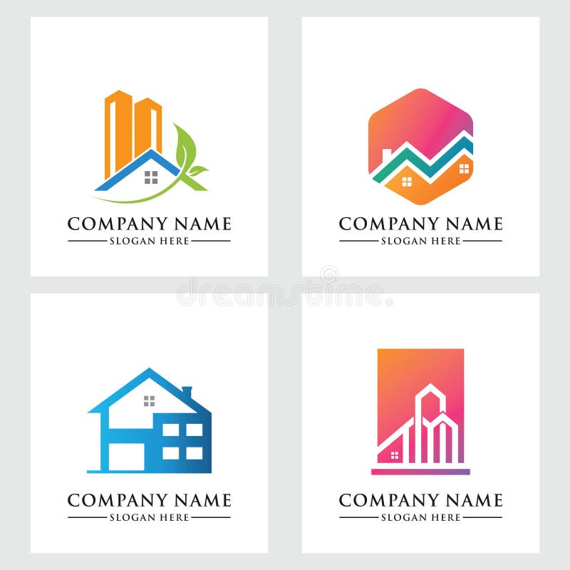 Real Estate Logo Template stock vector. Illustration of skyline - 252037869