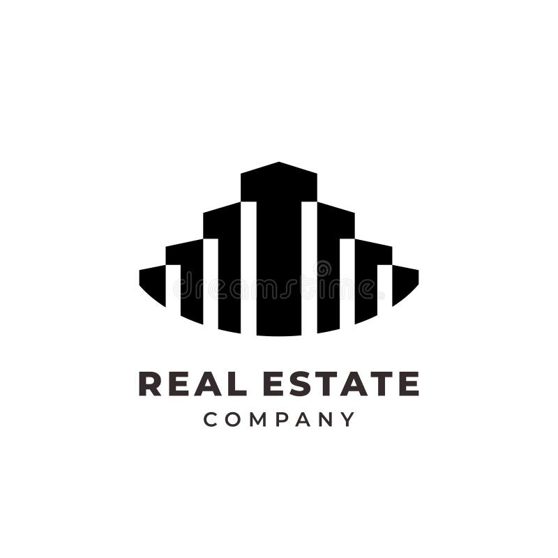 Real Estate Logo Template Minimalist and Solid Shape. Vector Creative ...
