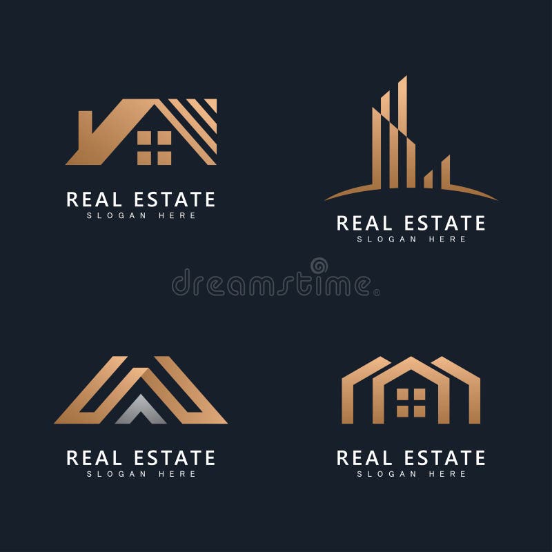 Real Estate Logo Template Vector.Abstract House Icon Stock Vector ...
