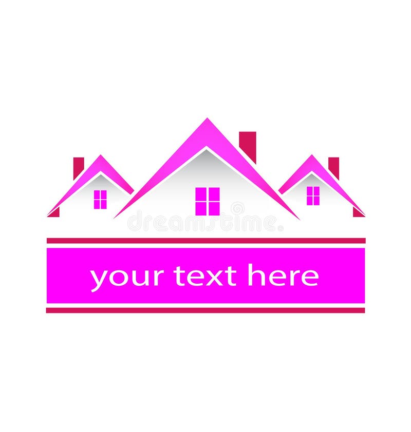 Pink Houses Real Estate Logo Stock Illustrations – 17 Pink Houses Real ...