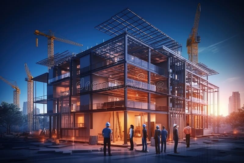 Architect or Construction Worker or Civil Engineer on Construction Site ...