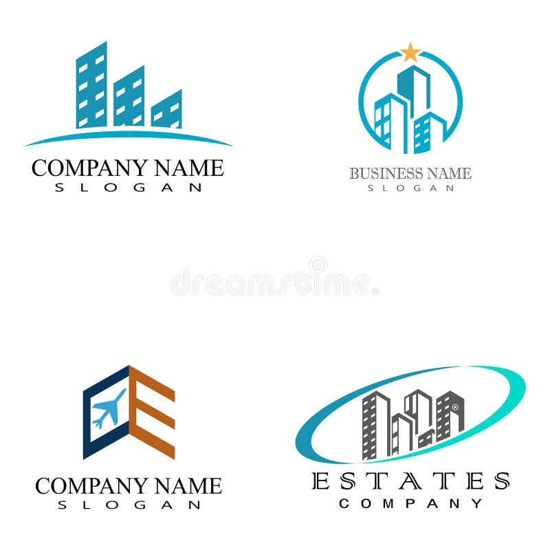 Real Estate , Property and Construction Logo Design Stock Vector ...