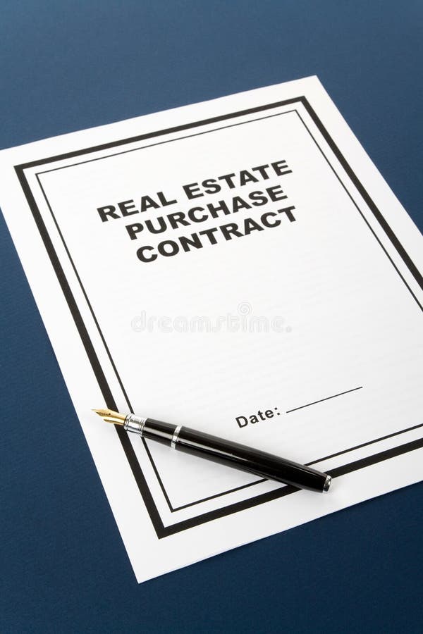 Real Estate Purchase Contract Stock Photo - Image of legal, real: 10098726