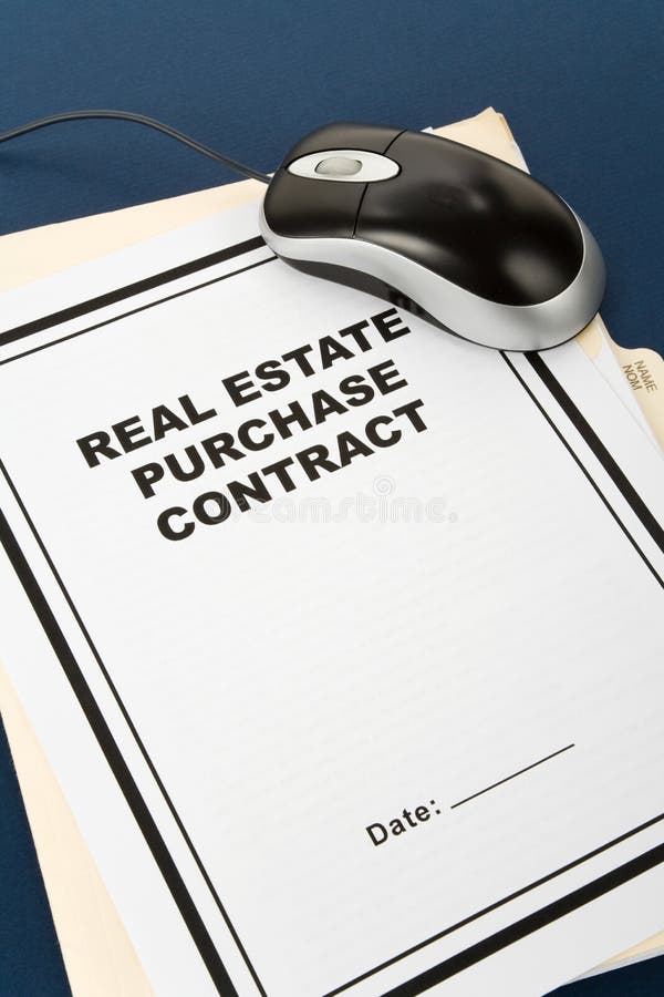 Real Estate Purchase Contract Stock Photo - Image of estate, contract ...