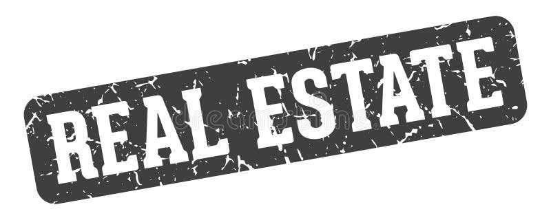 Real Estate Rectangular Sign. Real Estate Stamp Stock Vector ...