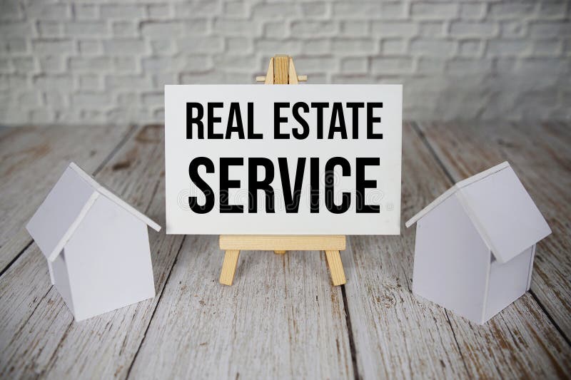 Real Estate Service Text Message House Model Business Concept ...